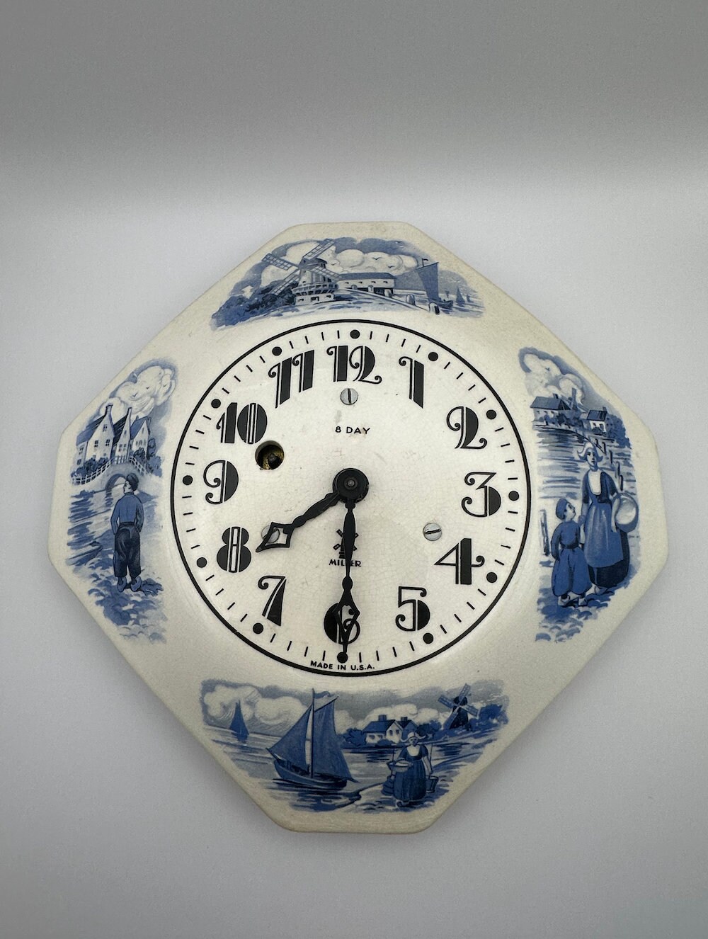 Delft Style Wind-up Clock From Holland Vintage Untested - Etsy