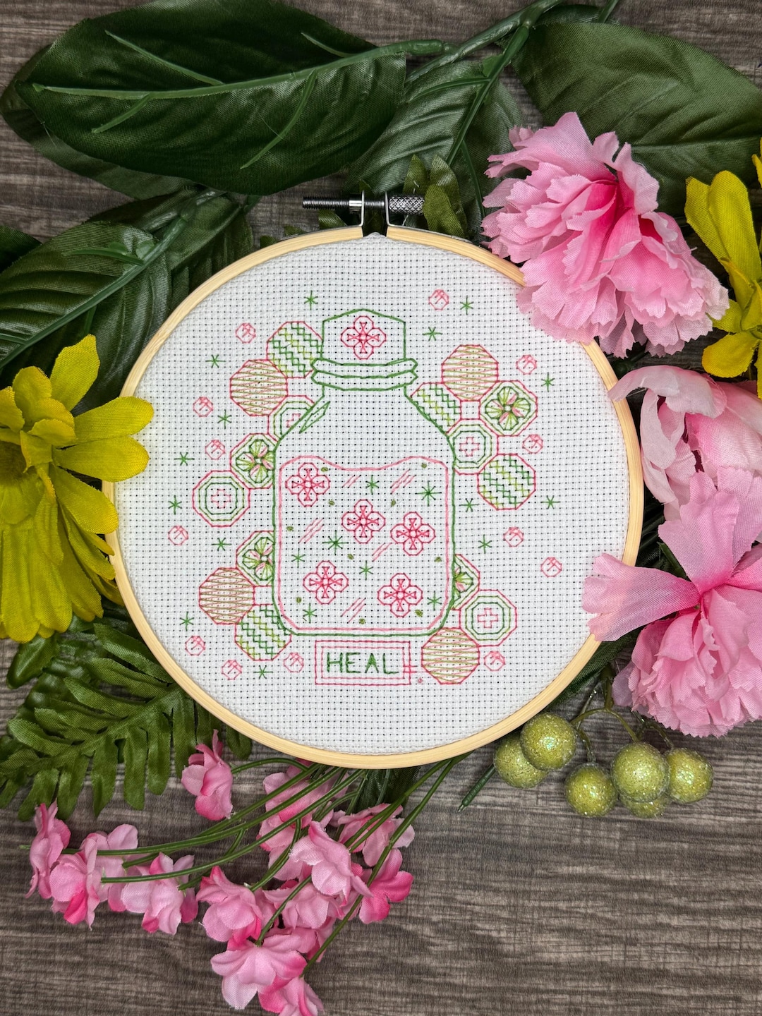 Healing Potion: Modern Blackwork Pattern - Etsy