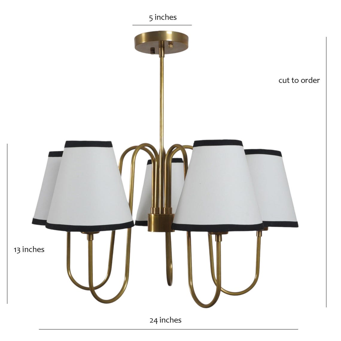 5-light Linen Shade Brass Sputnik Chandelier With Linen Fabric Shades ...