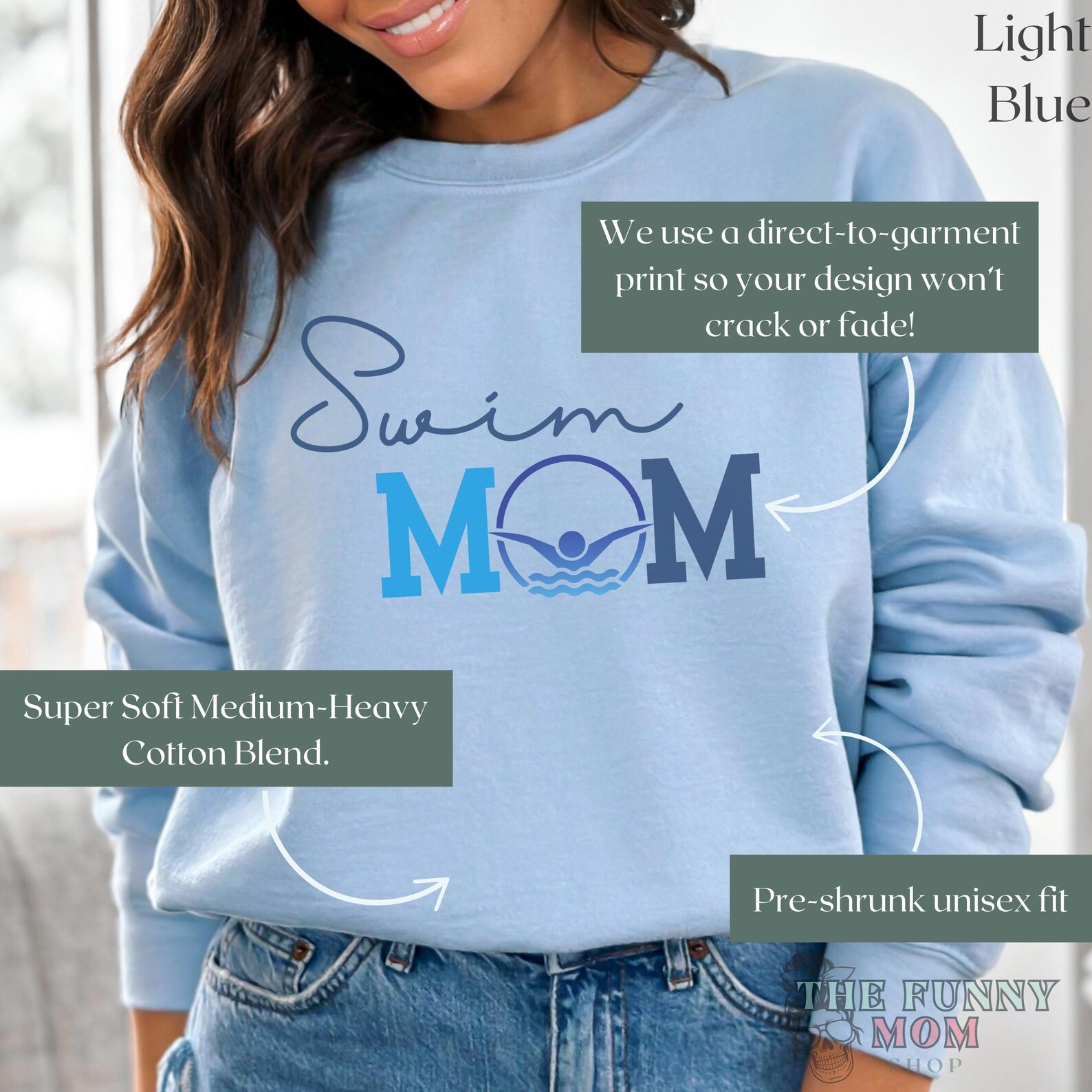 Personalized Swim Mom Sweatshirt for Swimming Mom, in My Swim Mom Era ...