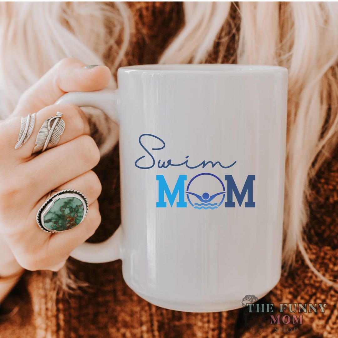 Personalized Swim Mom Mug for Swimming Mom Gift, Custom Swim Mom Gift ...