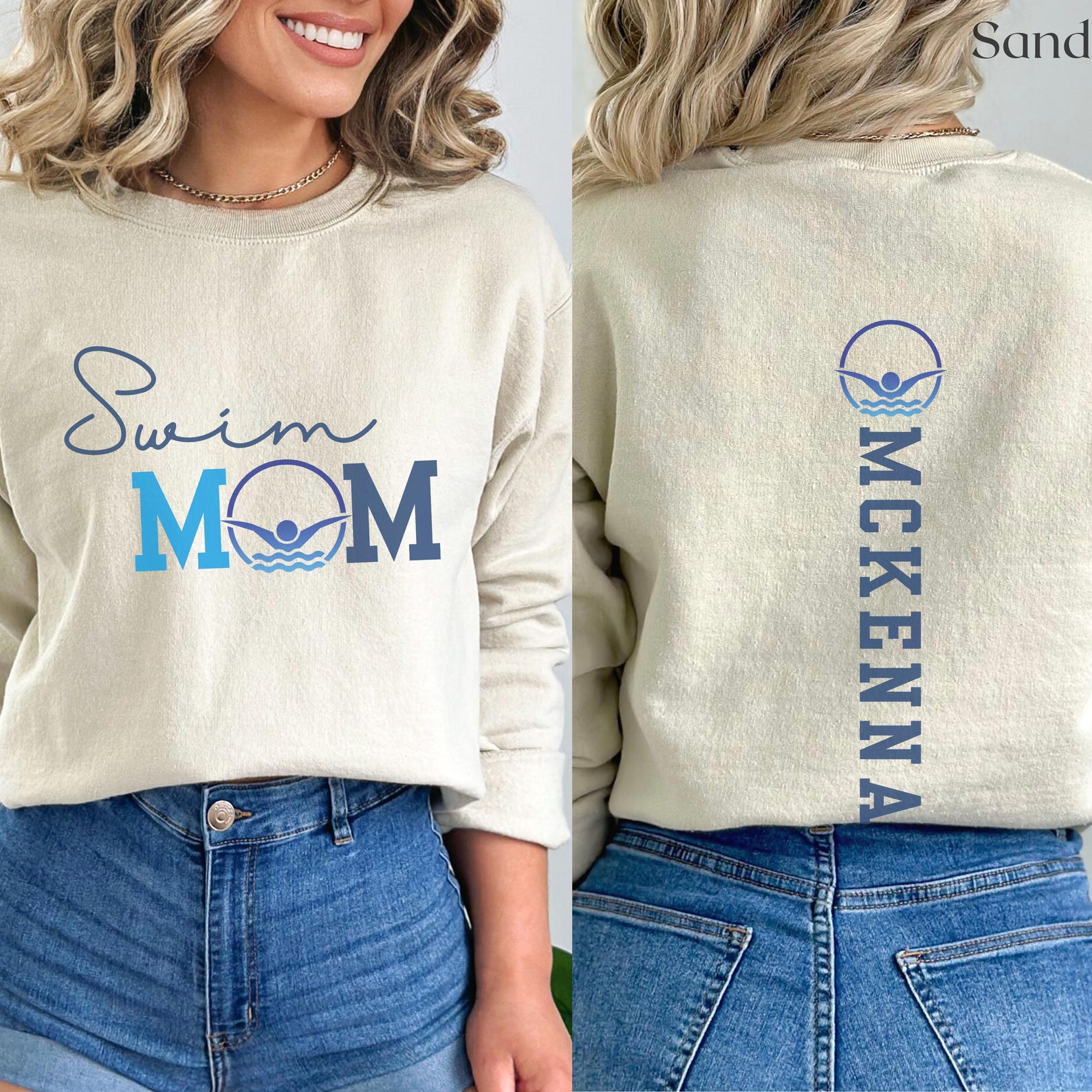 Personalized Swim Mom Sweatshirt for Swimming Mom, in My Swim Mom Era ...