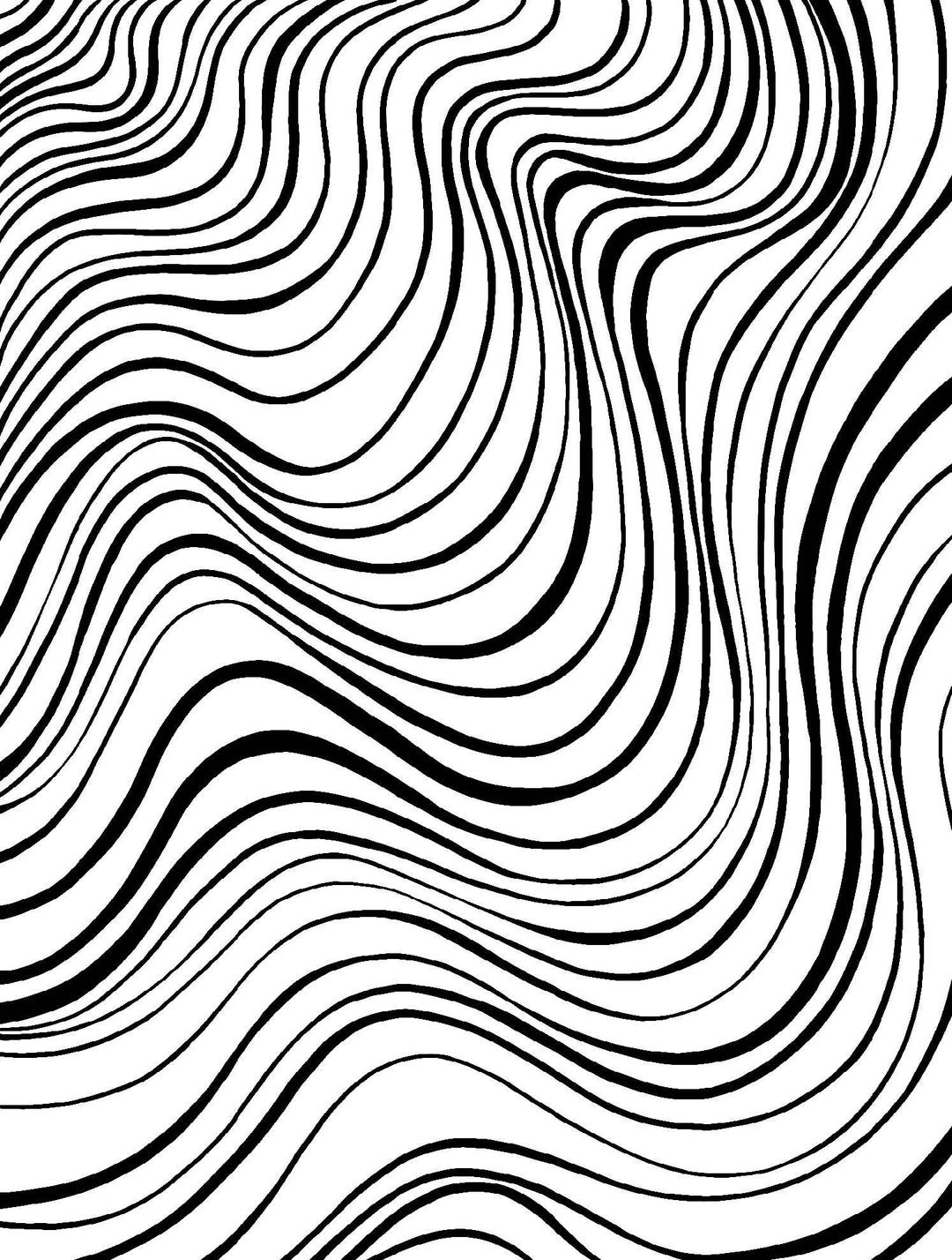 Abstract Coloring Page | "line Wave" 8.5x11 Downloadable Print - Etsy