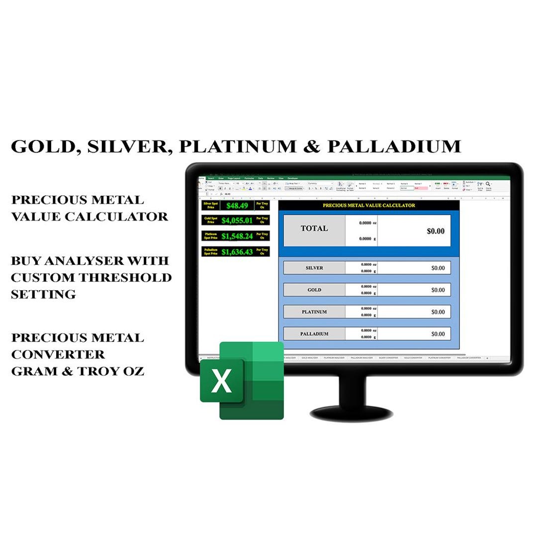 PRECIOUS METAL Coin + Bar Value Calculator, Converter + Buy Analyser ...