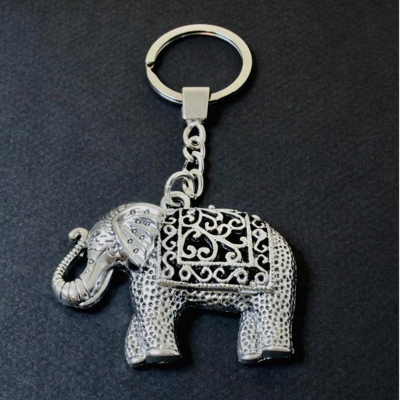 Indian Elephant Keyring - Etsy
