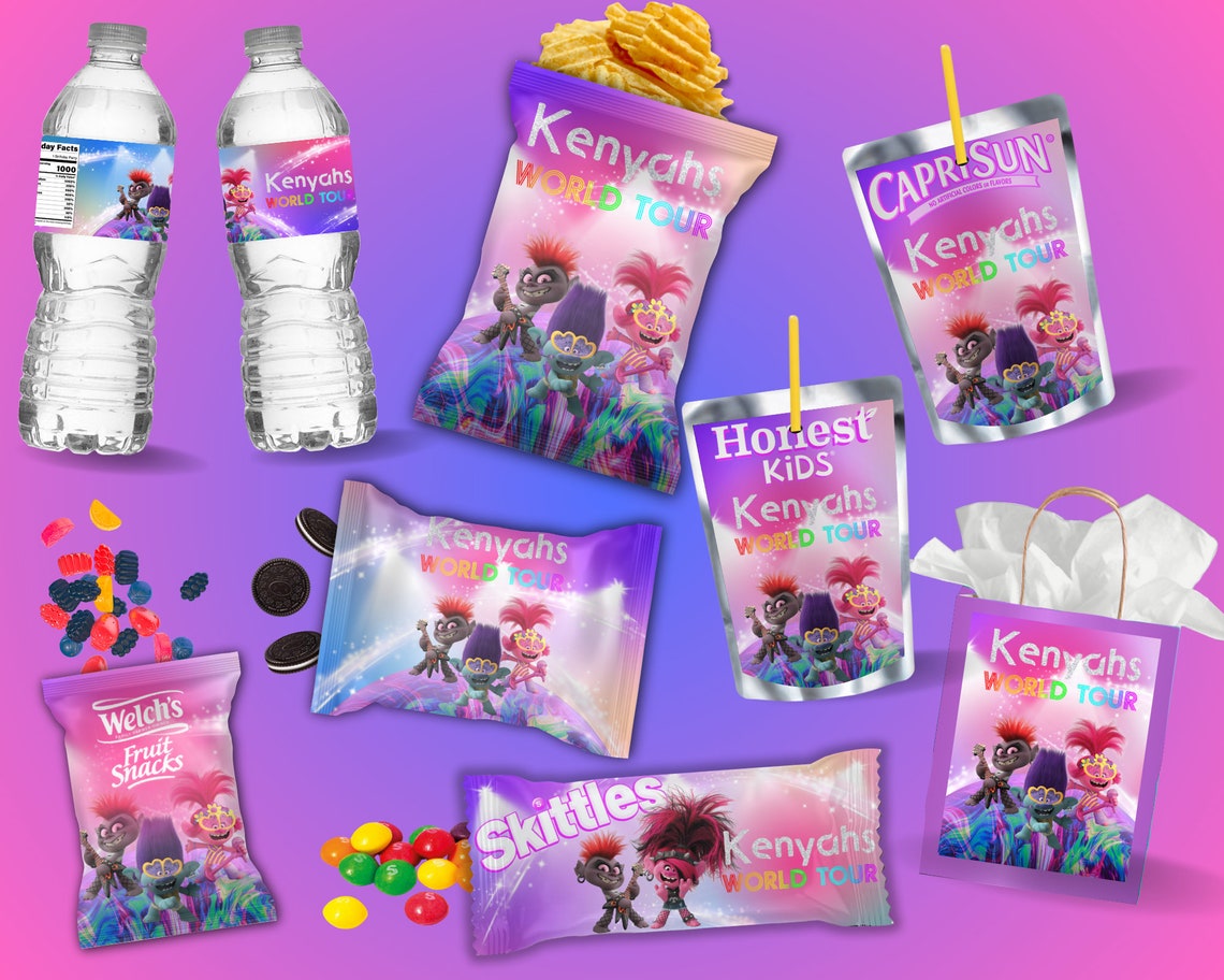 Trolls Party Template Bundle - Etsy