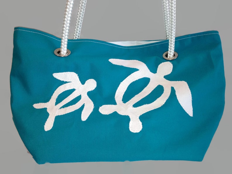 Sea Turtles Beach Bag, Nautical Tote - Etsy