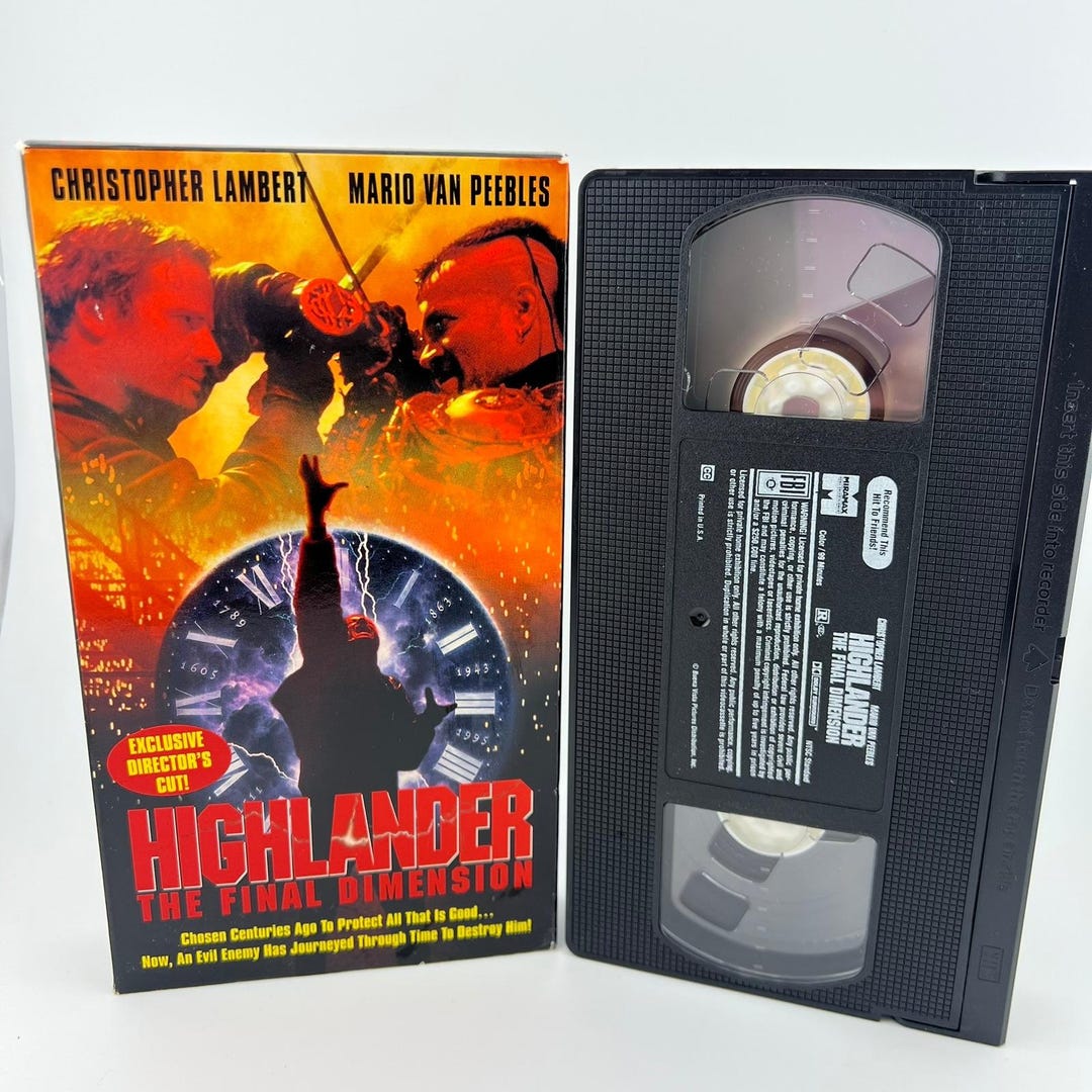 Highlander the Final Dimension VHS Director's Cut 1995 Mario Van ...