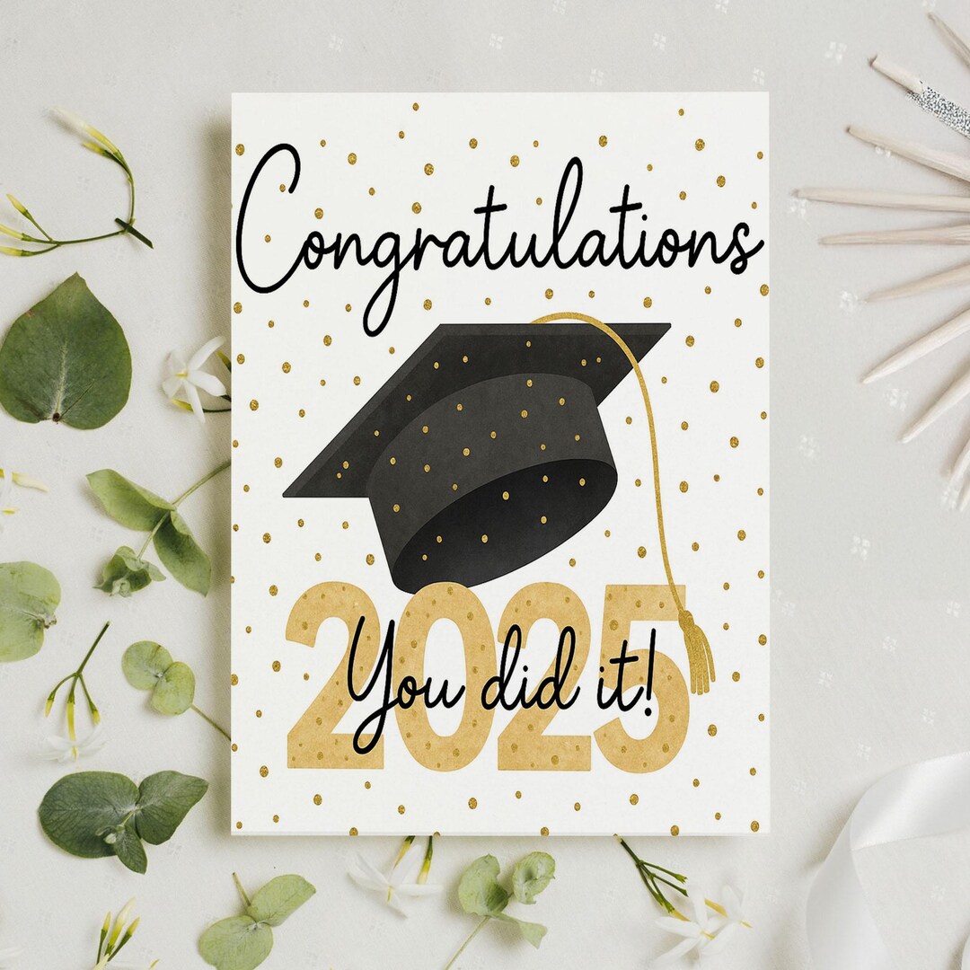 Congratulations You Did It 2025 Graduation Card, Personalized Bachelor ...