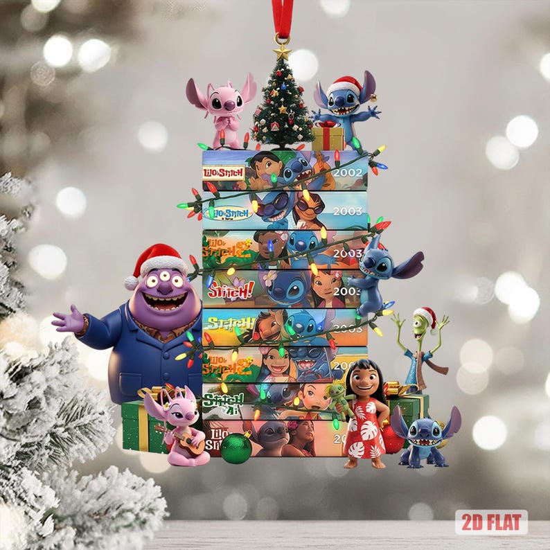 Stitch and Lilo Ornament, Disney Stitch Christmas Ornament Gift for ...