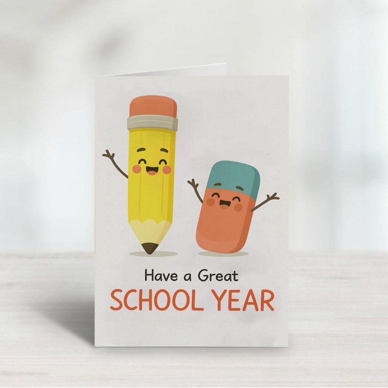 Have A Great School Year Card, Pretty Card for Student, Teacher Gifts ...