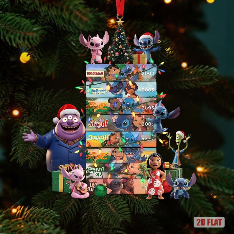 Stitch and Lilo Ornament, Disney Stitch Christmas Ornament Gift for ...
