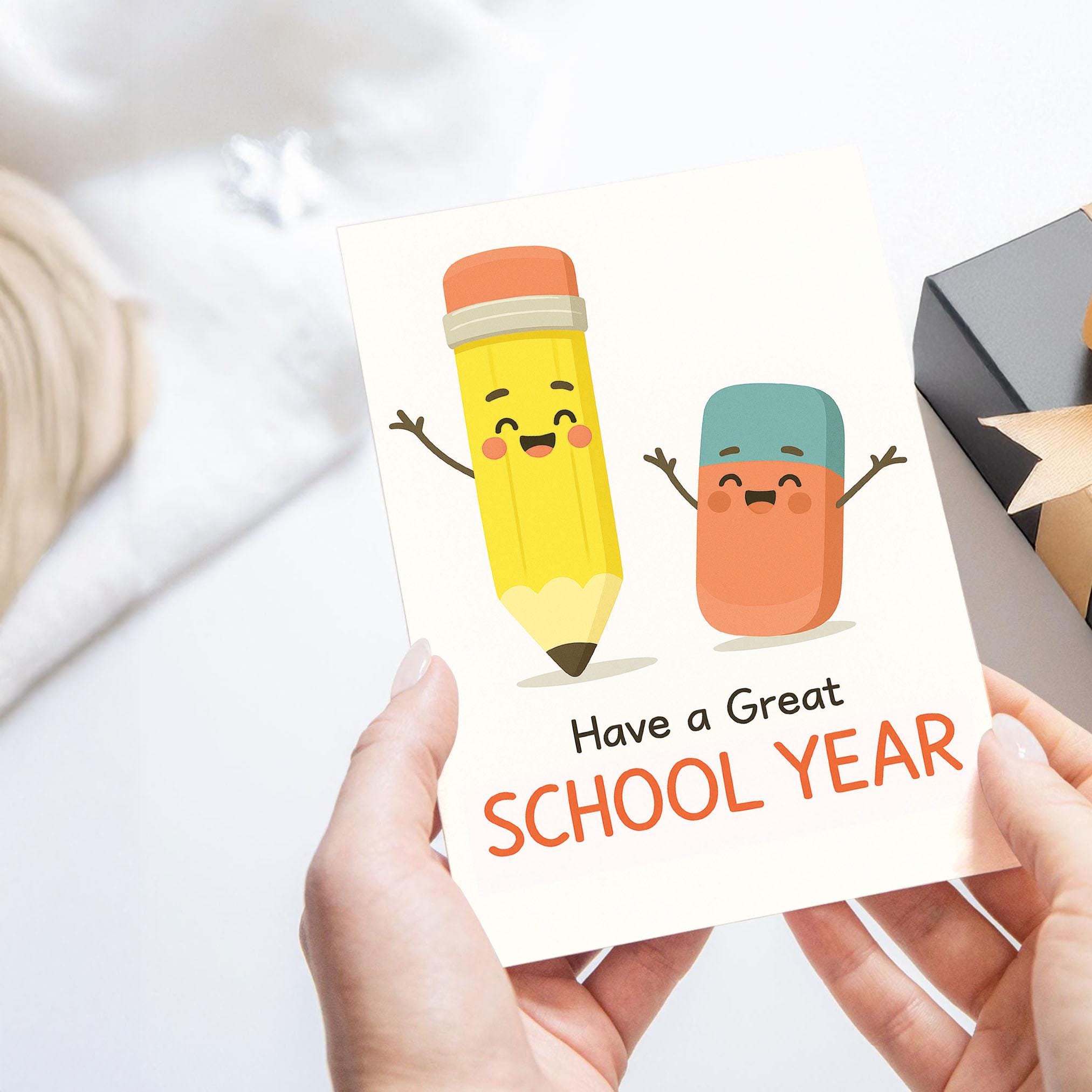 Have A Great School Year Card, Pretty Card for Student, Teacher Gifts ...