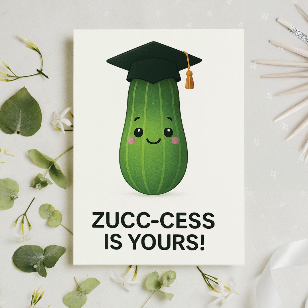 2025 Graduation Cards Funny, Funny Graduation Greeting Cards, Zucc Cess ...