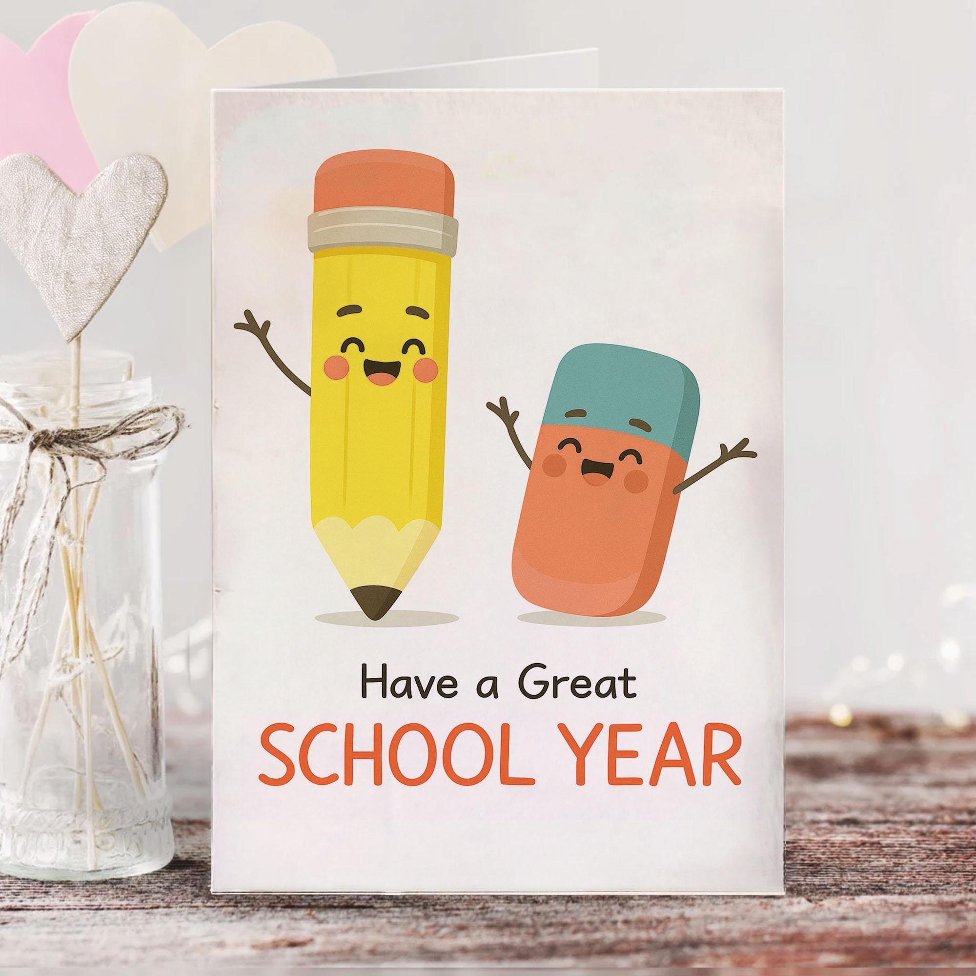 Have A Great School Year Card, Pretty Card for Student, Teacher Gifts ...