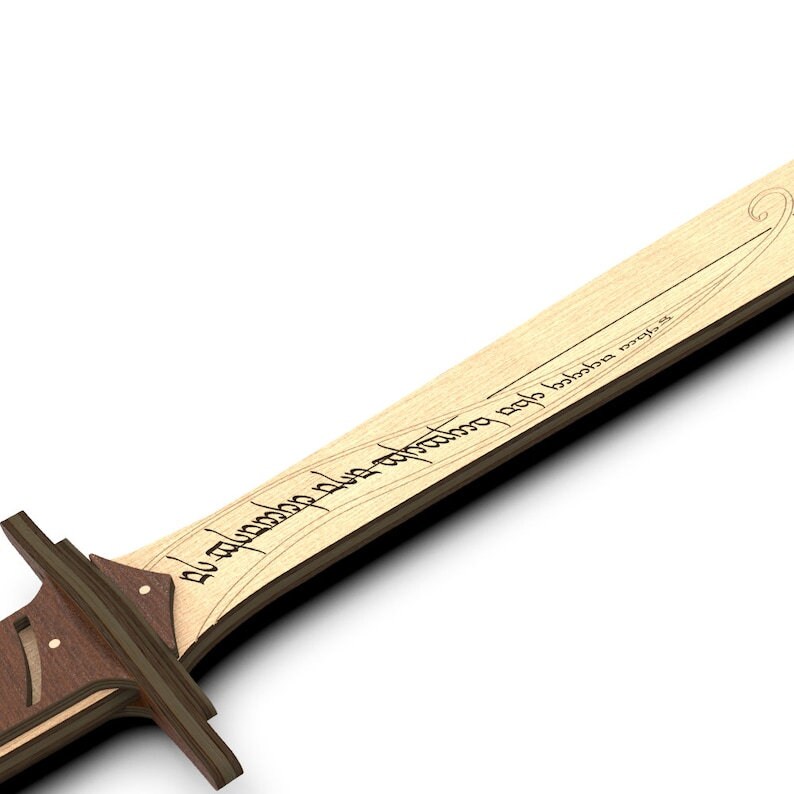 LOTR Sword, Wooden Sting Sword, Wooden Toys, Lord of Ring Movie Sting ...