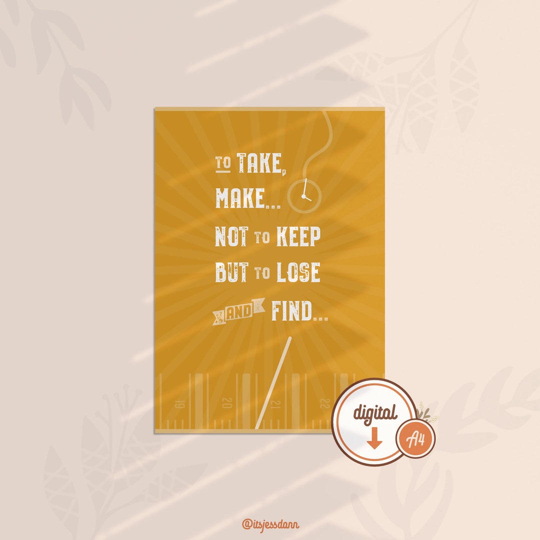 Typographic Time Poem A4 & A3 Printable Poster Download - Etsy