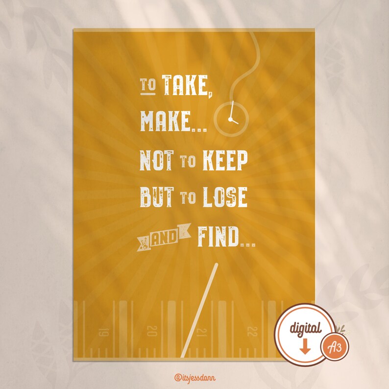 Typographic Time Poem A4 & A3 Printable Poster Download - Etsy