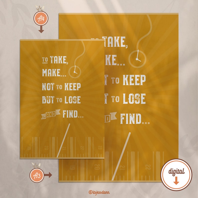 Typographic Time Poem A4 & A3 Printable Poster Download - Etsy