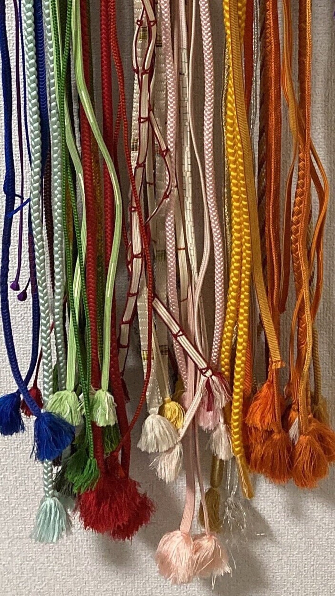Rainbow Obijime Collection, Japan Vintage Obi Cord, Silk Cord, Made in ...