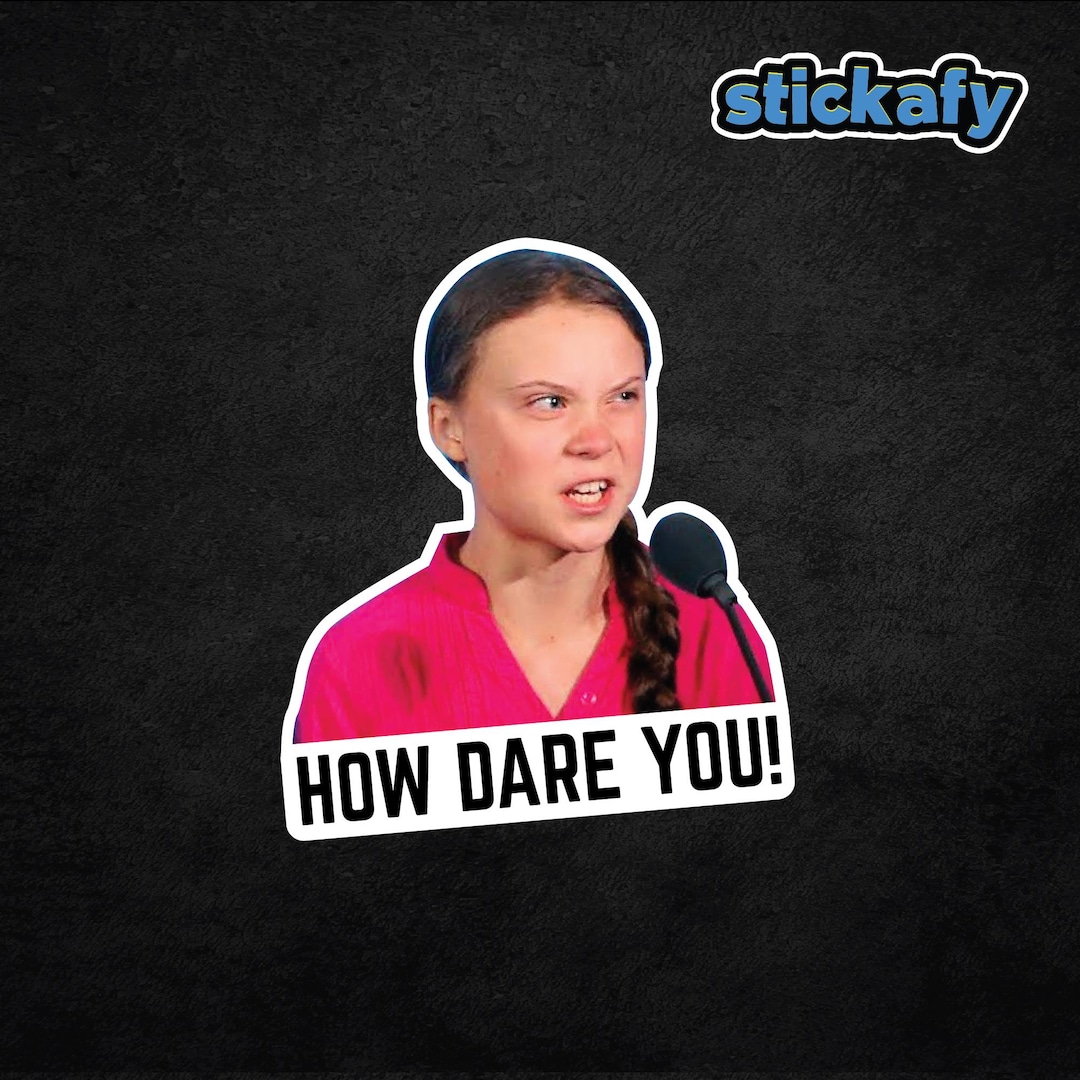 Greta How Dare You! Sticker - Etsy