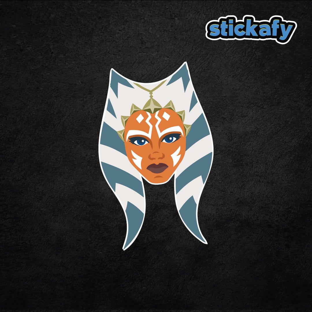 Ahsoka Tano Face Sticker - Etsy