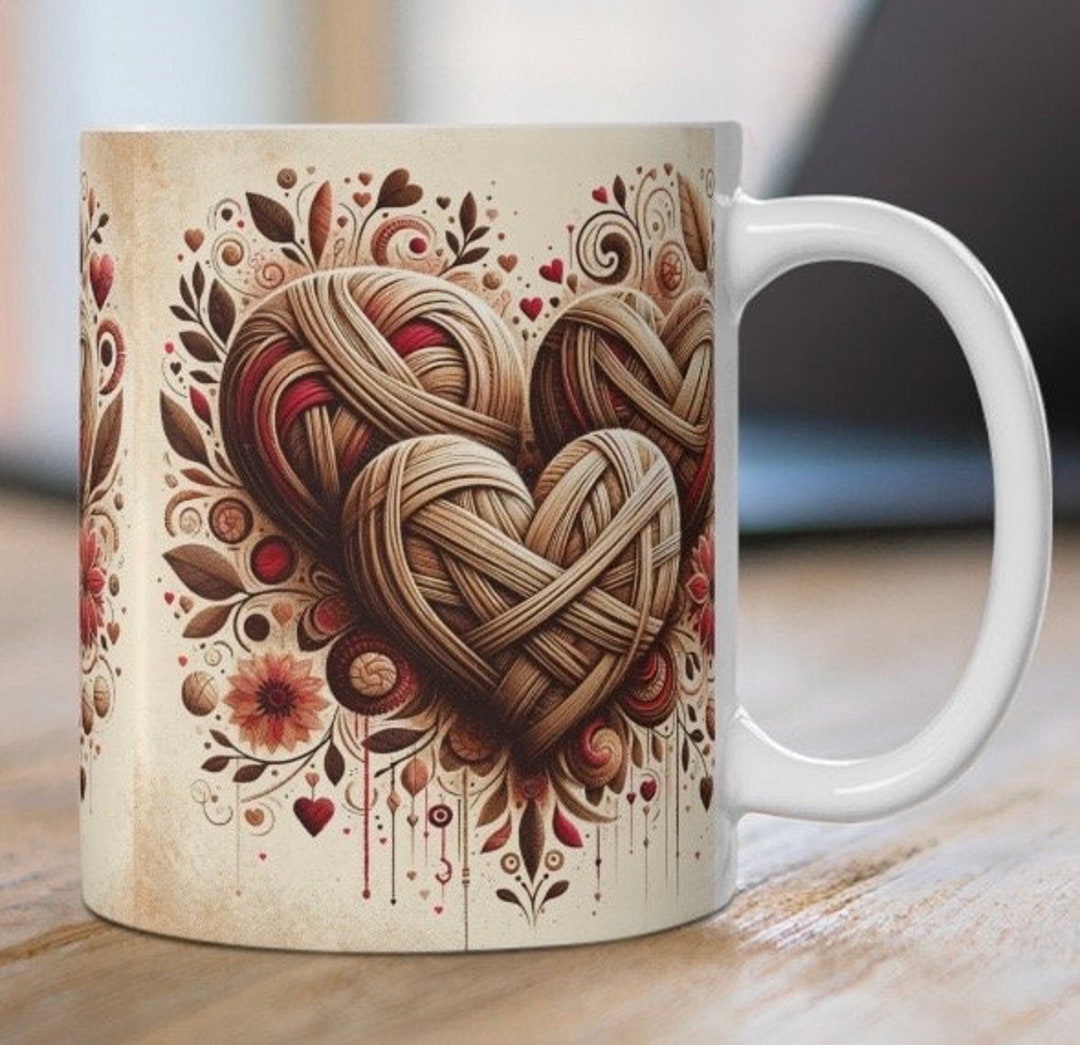 African Valentine's Design Ceramic Cup, African Love-themed Baobab Mug ...