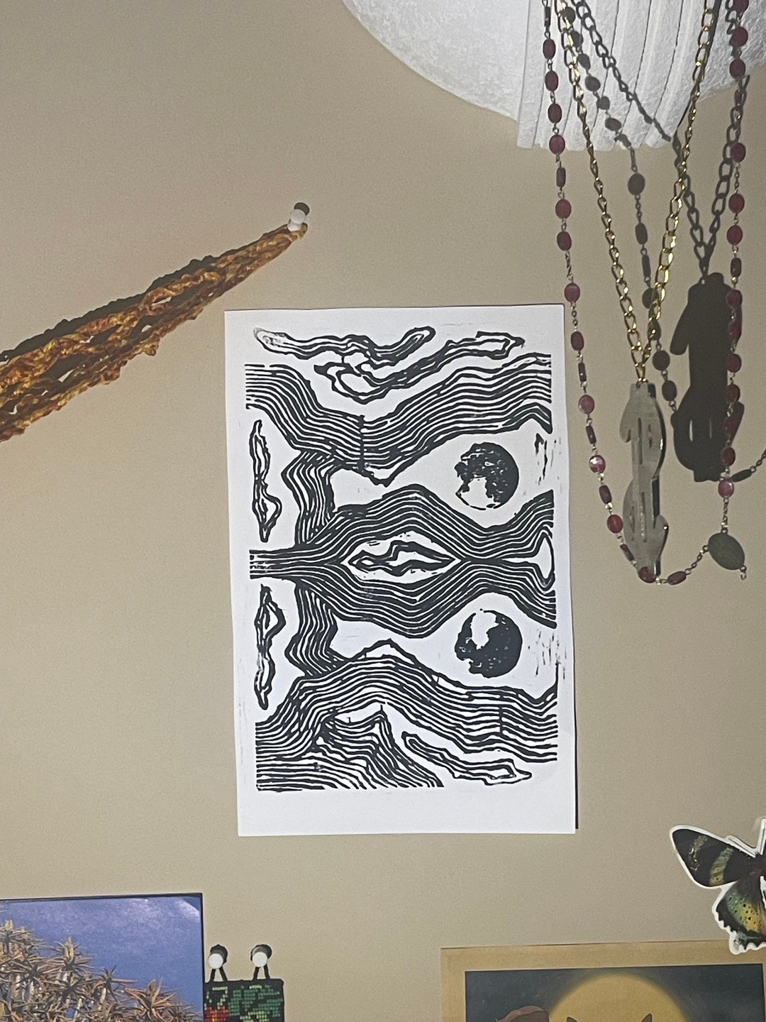 Hand Printed mirror Poster - Etsy