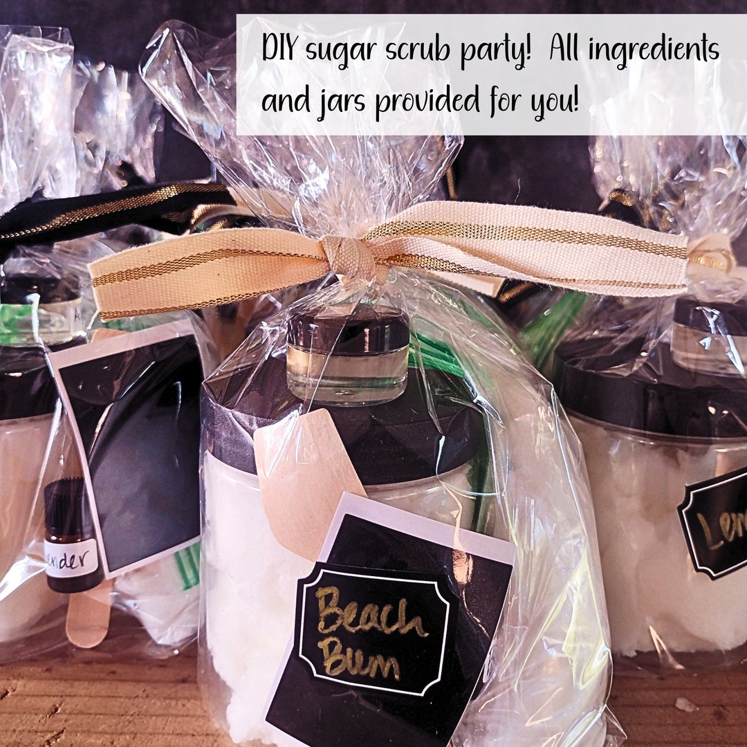 Birthday Party Sugar Scrub Kit supples for 10 Sugars Scrubs, Kid ...