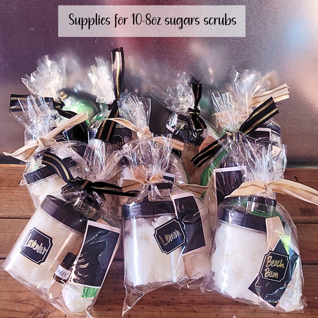 Birthday Party Sugar Scrub Kit, Supplies for 10 Sugars Scrubs, Kid ...