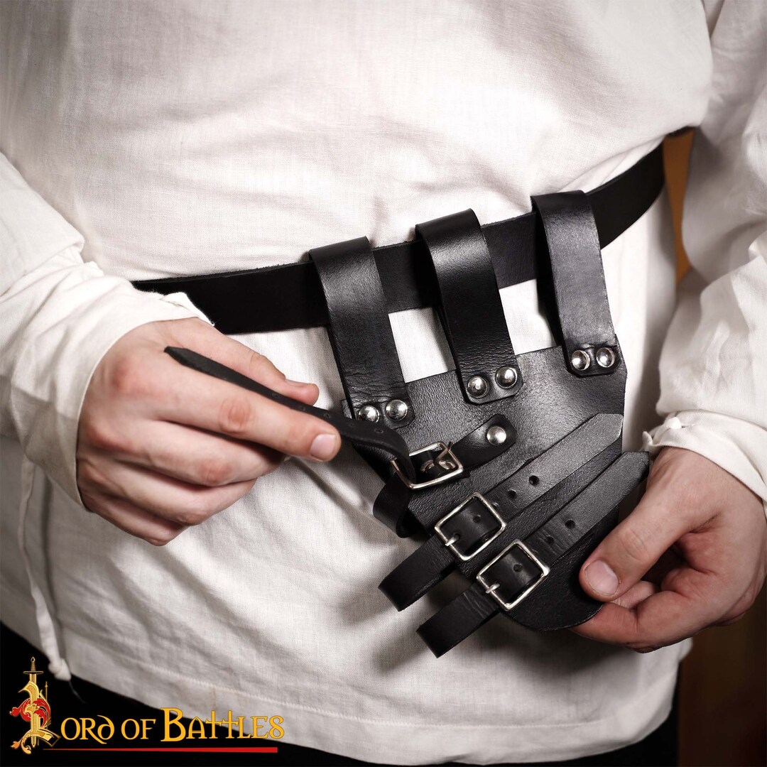 Medieval Sword Dagger Rapier Frog, Handcrafted From Genuine Leather ...