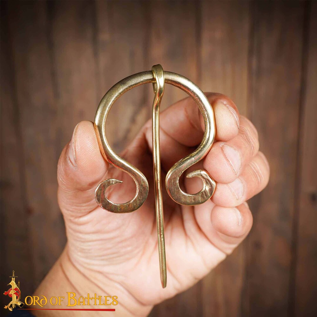 Viking Brooch Cloak Pin Medieval Fibula for LARP Cosplay Recreation ...