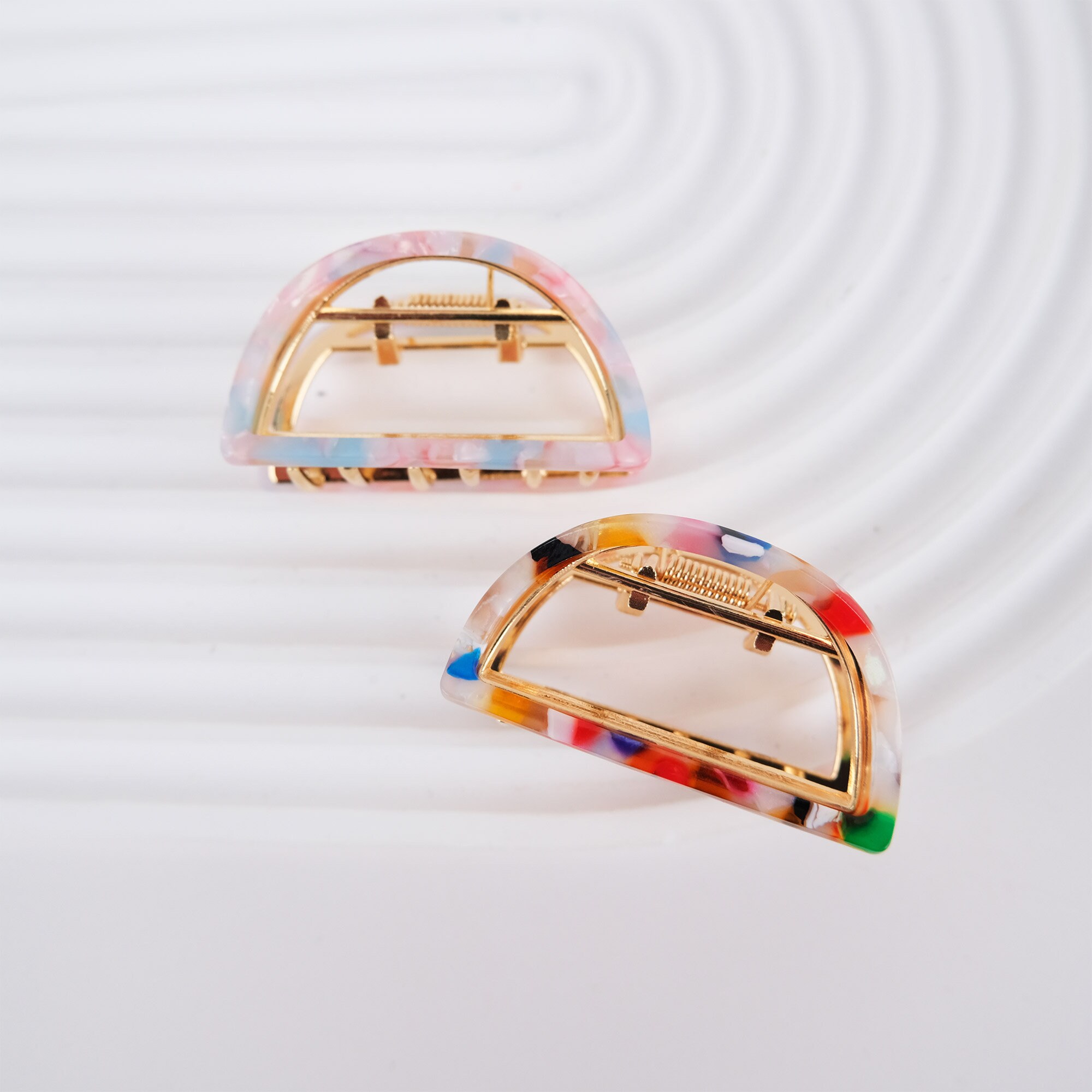 Half Round Metal Hair Clips, Medium Hair Clips,acetate Alloy Hair Clips ...