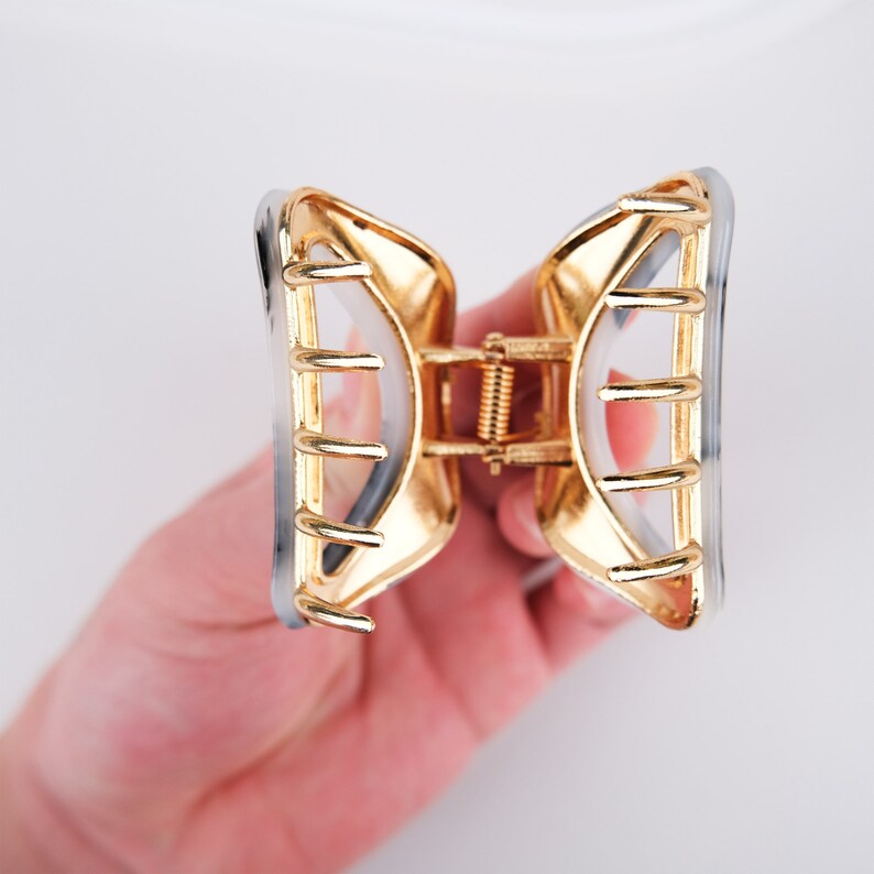 Half Round Metal Hair Clips, Medium Hair Clips,acetate Alloy Hair Clips ...