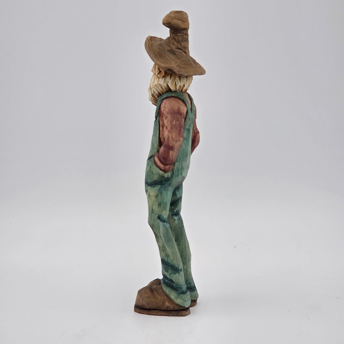 Hand Carved Hillbilly Caricature Style, Old Man, Bookshelf Decor, for ...