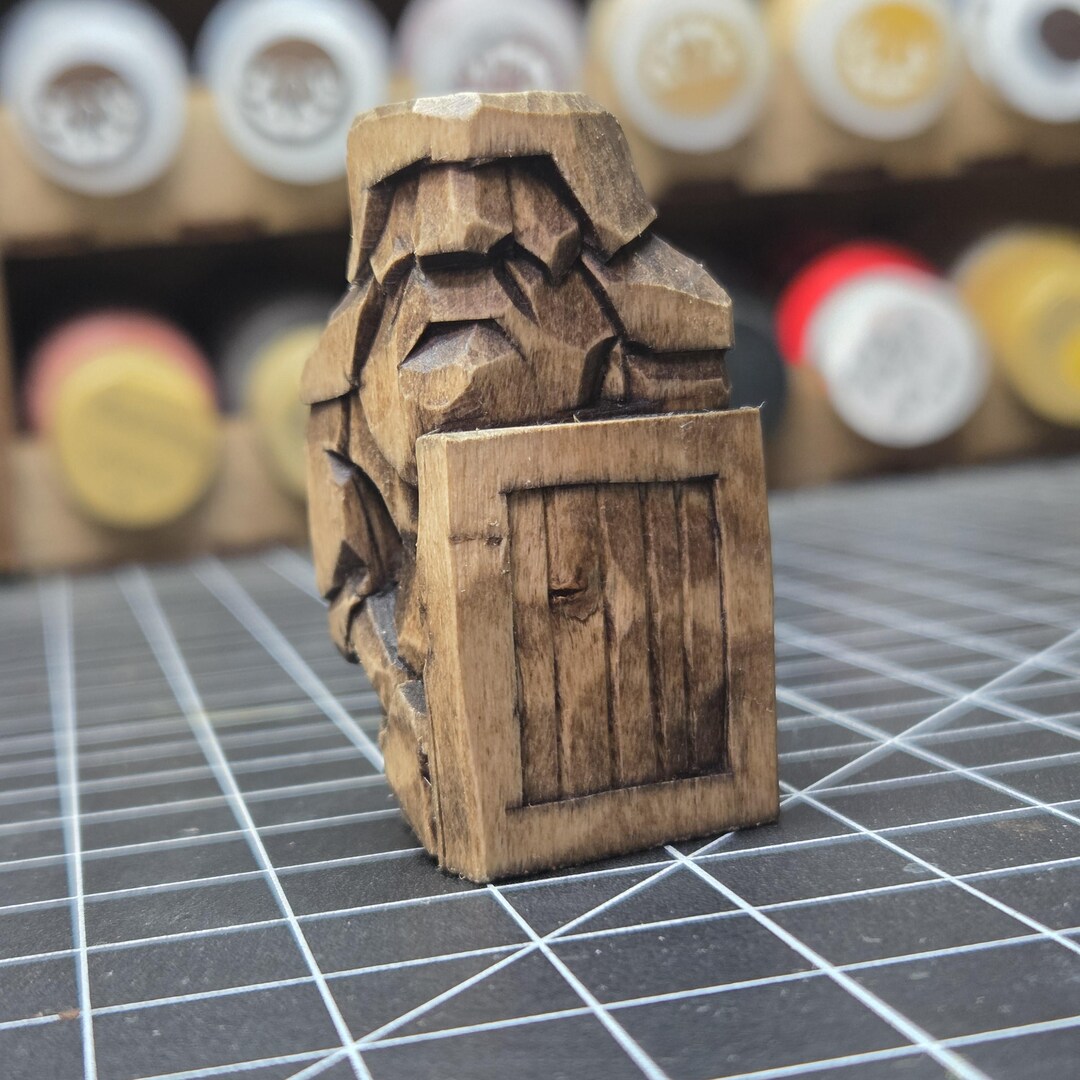 Hand Carved DND Mini's, Dwarven Shield Warrior. Scandinavian Style ...