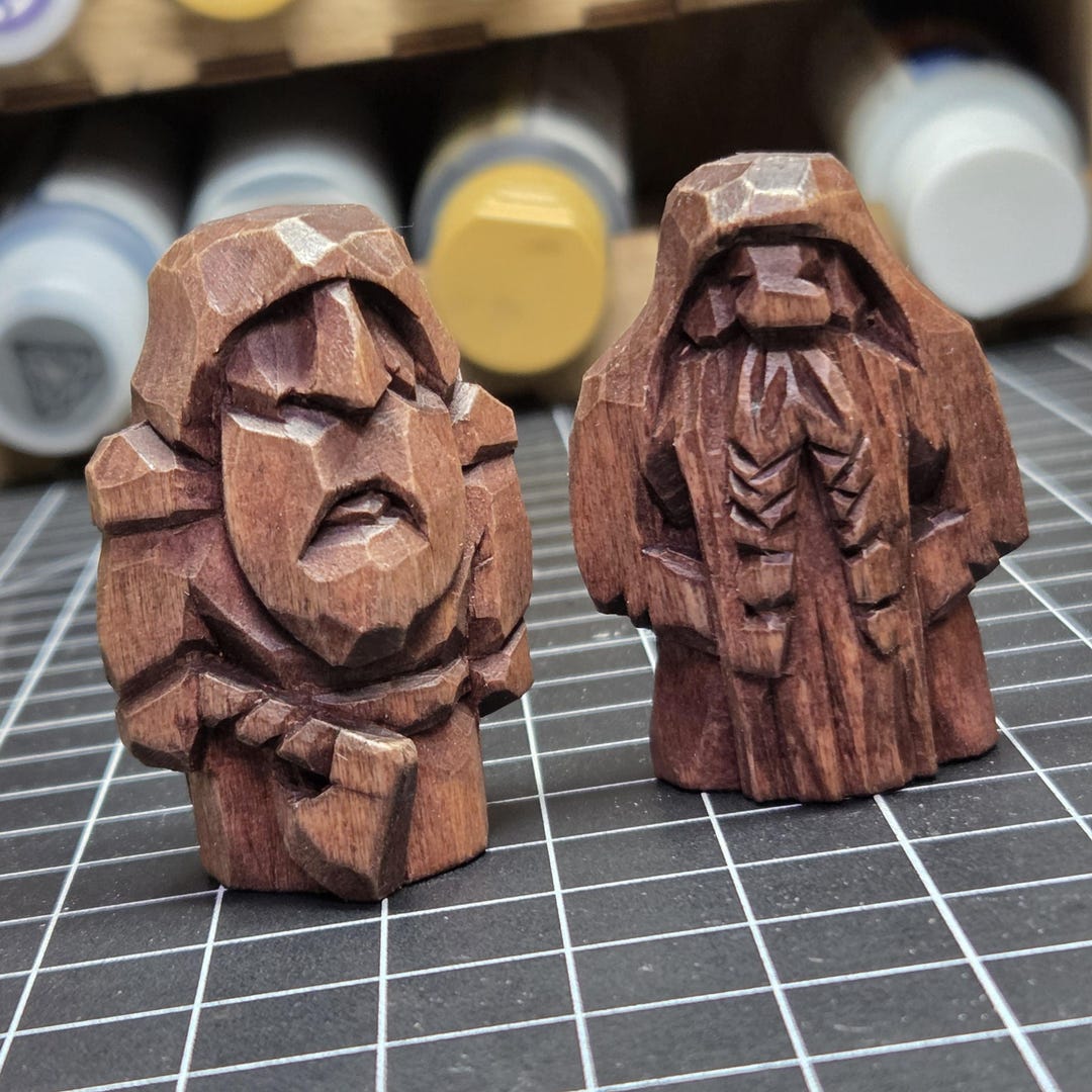 Hand Carved DND Mini's, Dwarven Axmen, & Dwarven Priest Scandinavian ...
