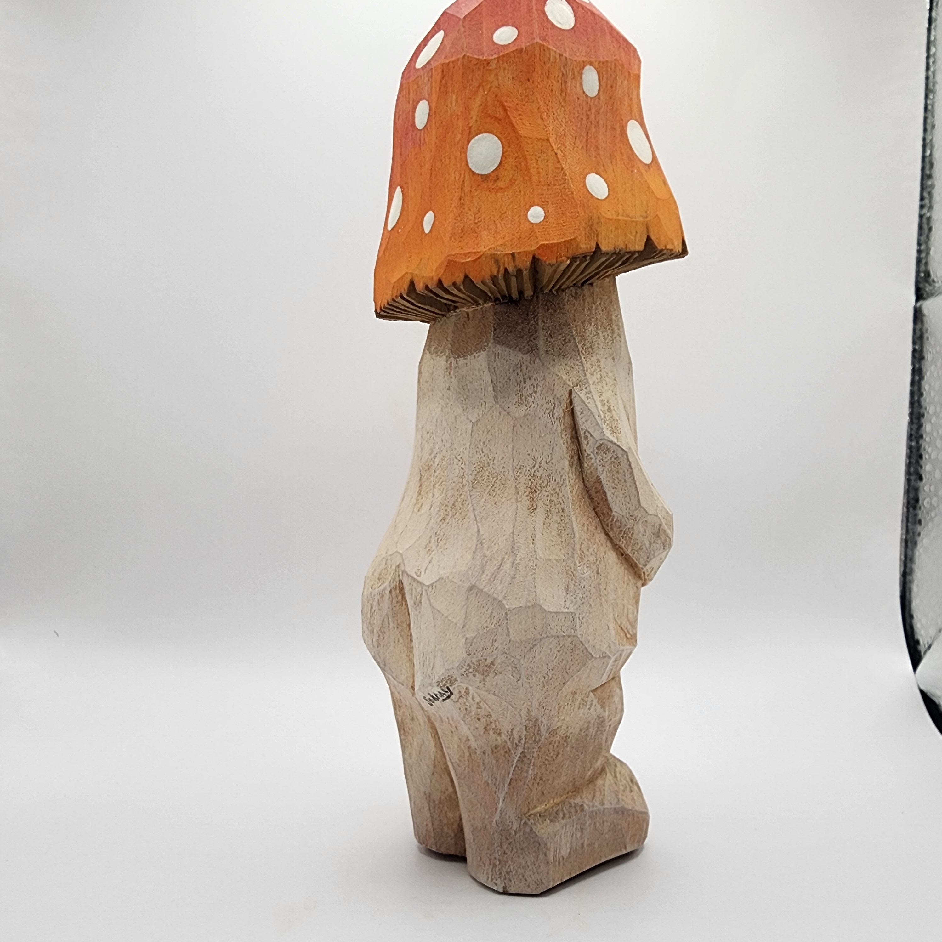 Hand Carved Fat Bottomed Mushroom Man, Whimsical, Silly, Home Decor ...