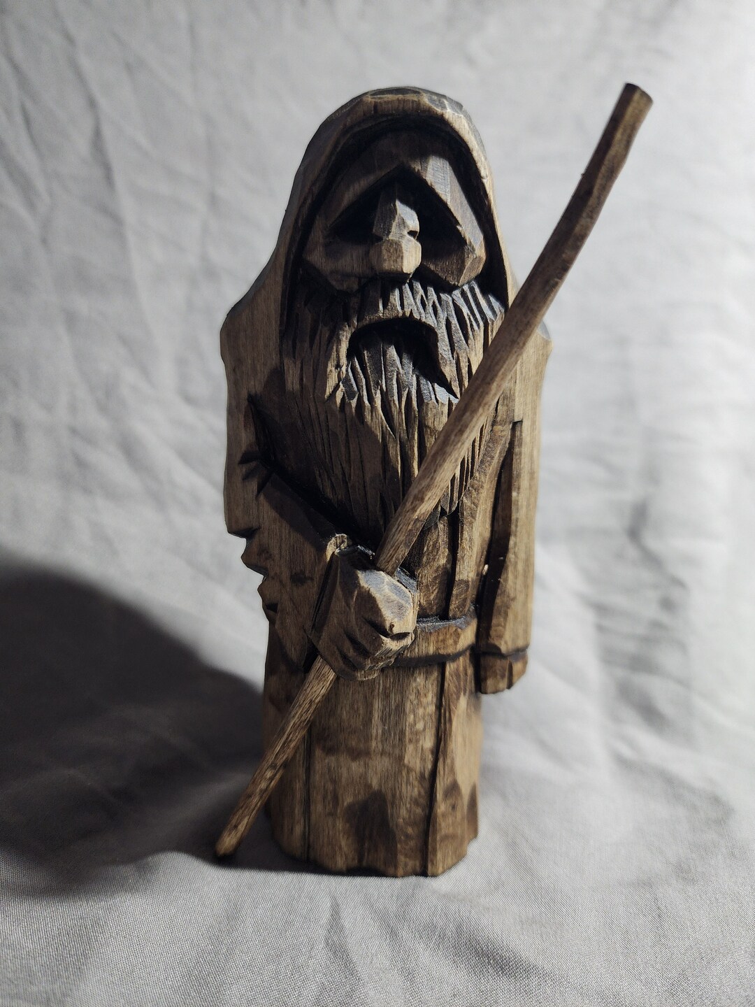 Hand Carved Wizard Scandinavian Style, Fathers Day Gift, Mage, Magician ...