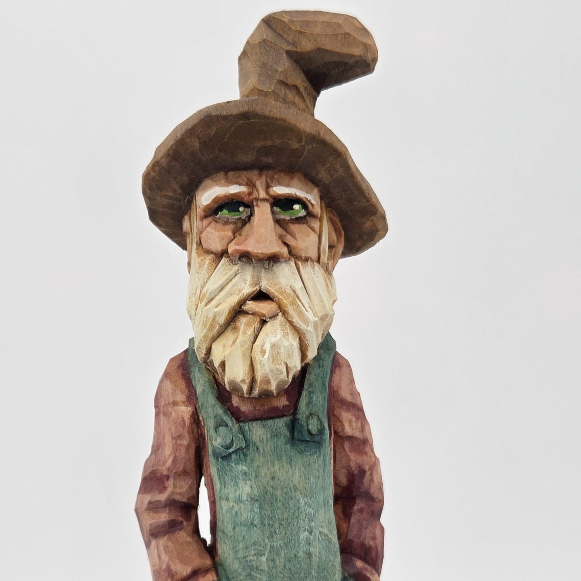 Hand Carved Hillbilly Caricature Style, Old Man, Bookshelf Decor, for ...