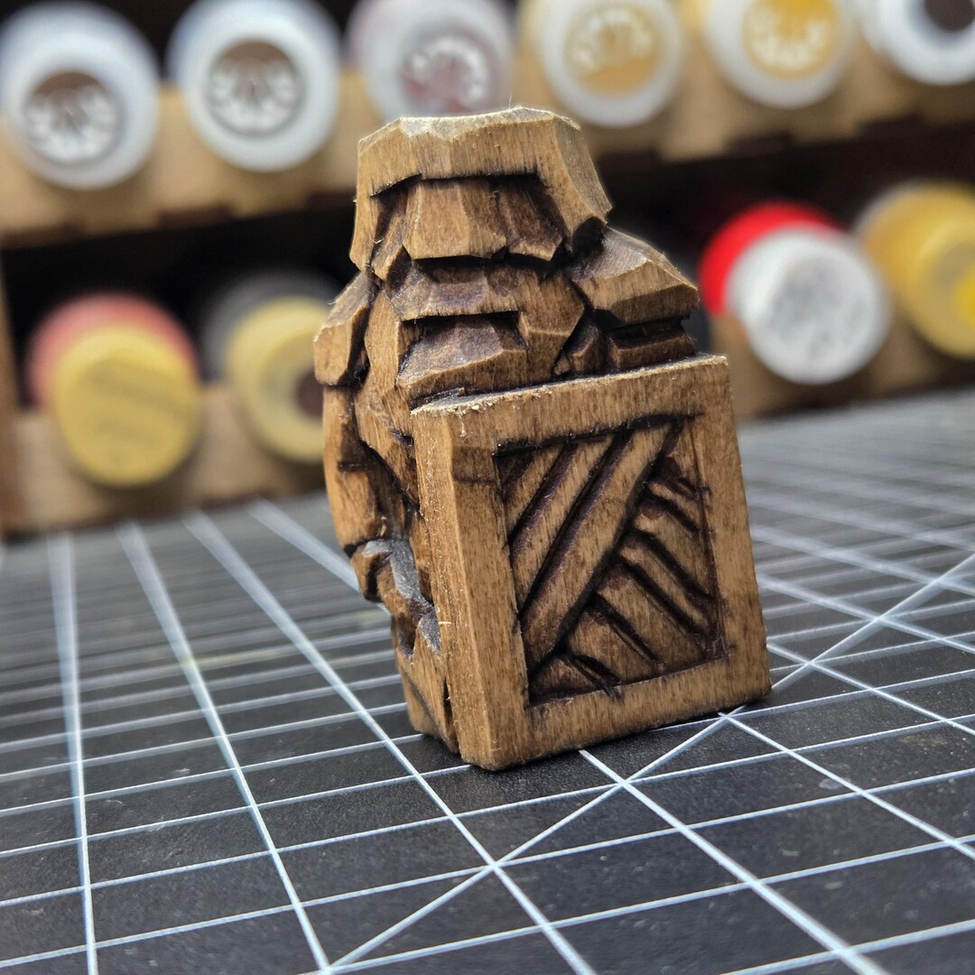 Hand Carved DND Mini's, Dwarven Shield Warrior. Scandinavian Style ...