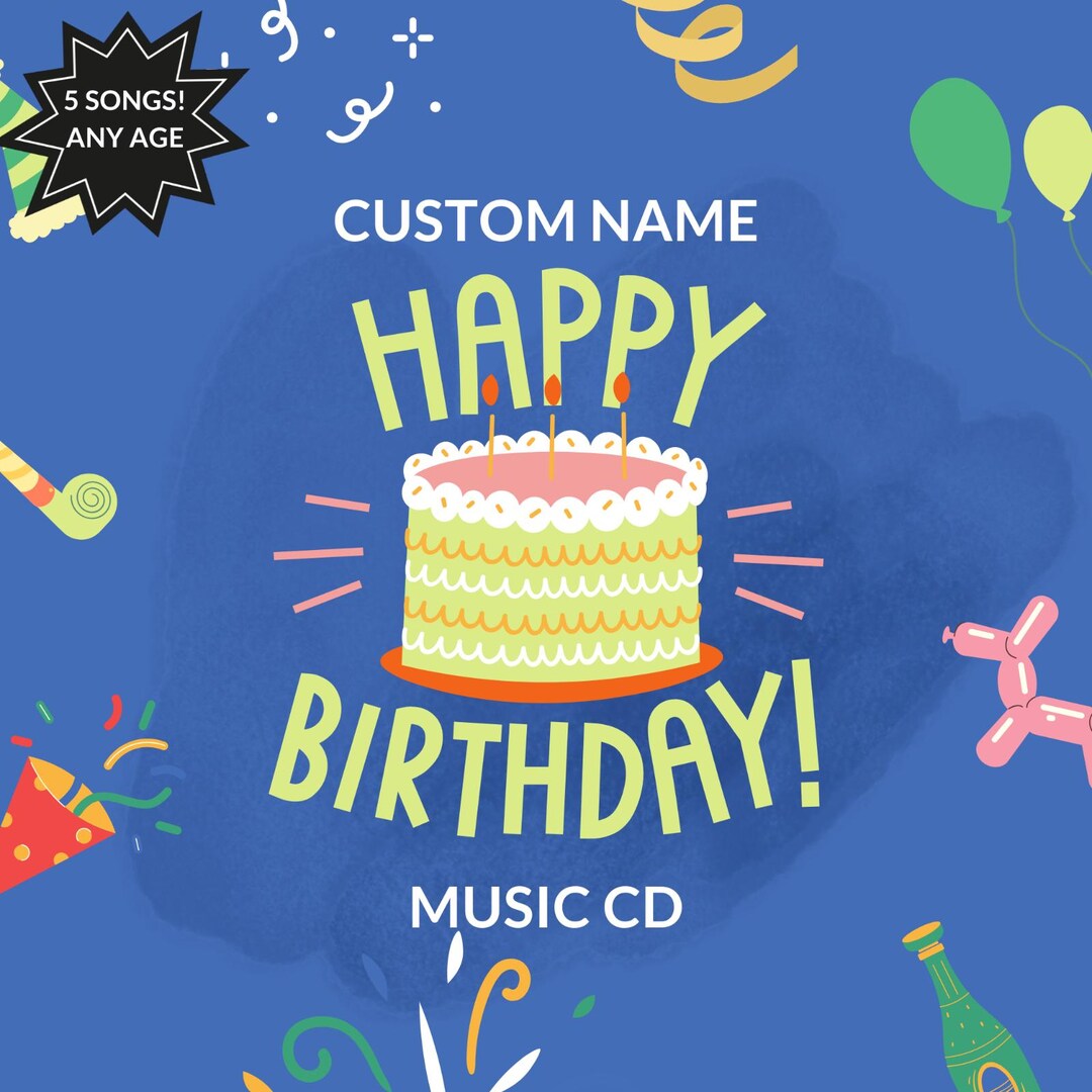 Personalised Birthday Song CD – 5 Custom Name Songs in Any Style ...