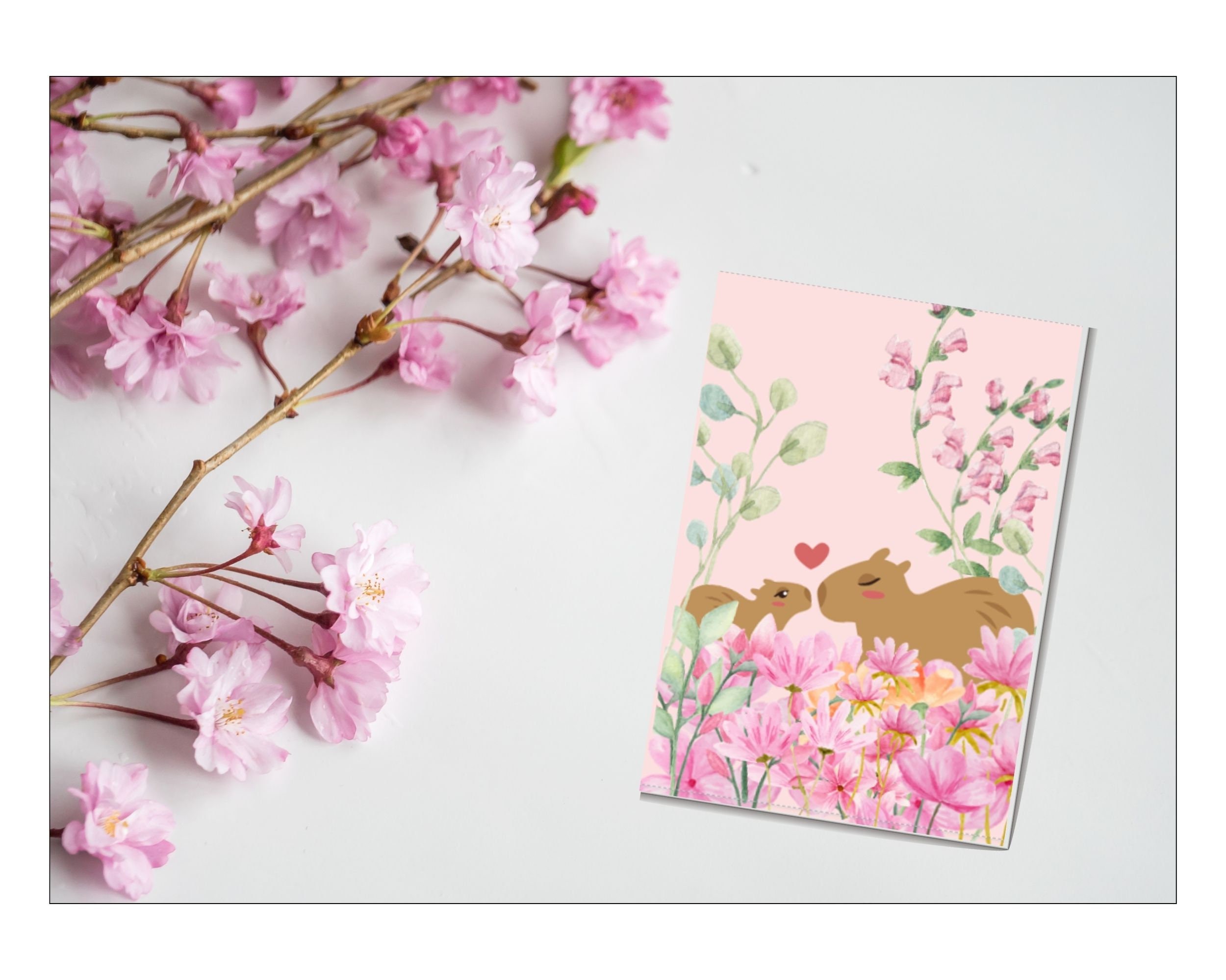 Capybara Cards, Capybara Printable Cards, Birthday Cards, Greeting ...