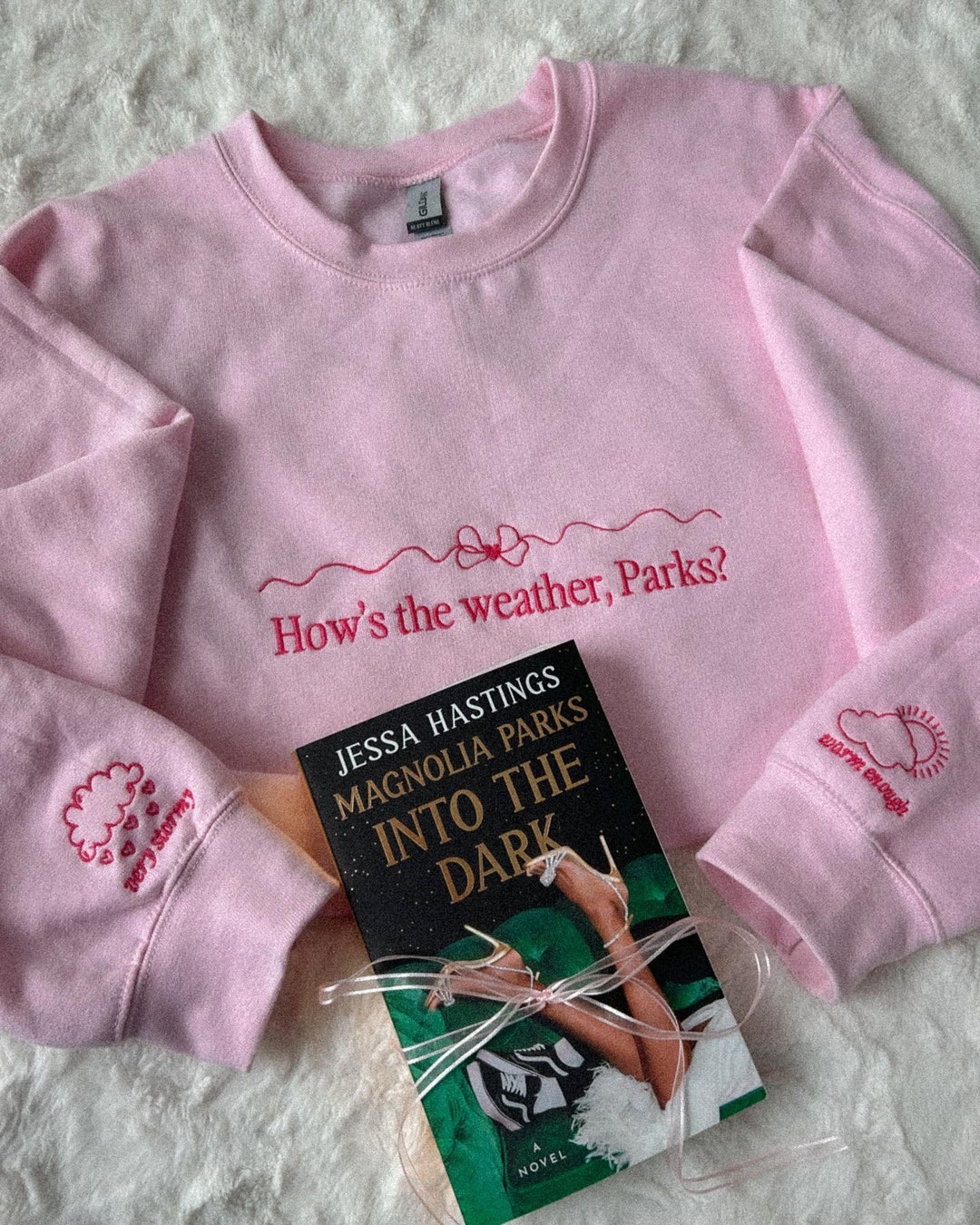 How's the Weather Parks Embroidered Sweatshirt, Book Lover Sweatshirt ...