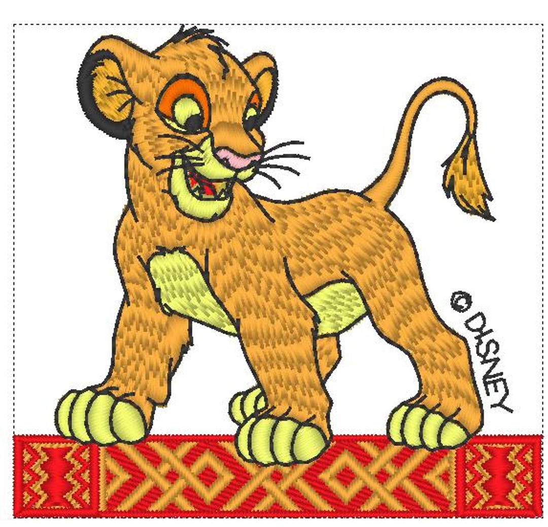 PES Embroidery File Simba 30 the Lion King, Lion King - Etsy