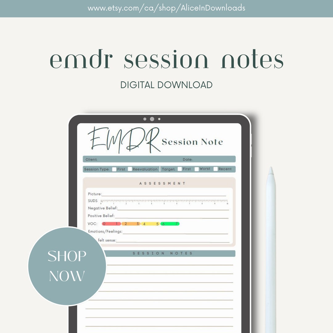 EMDR Session Note Template - Etsy