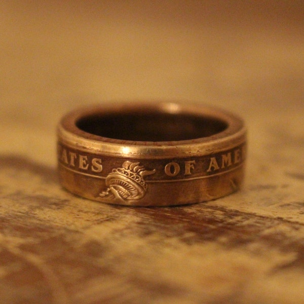 Silver Coin Ring - Etsy