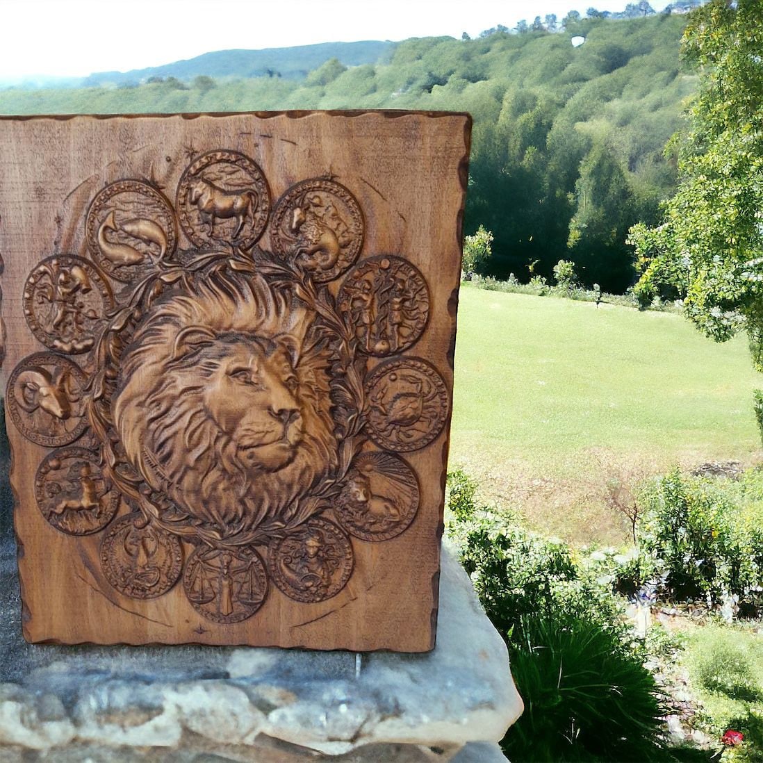 Wooden Lion Wall Art,handmade,home Decor,gift,wood Sculpture,wooden ...