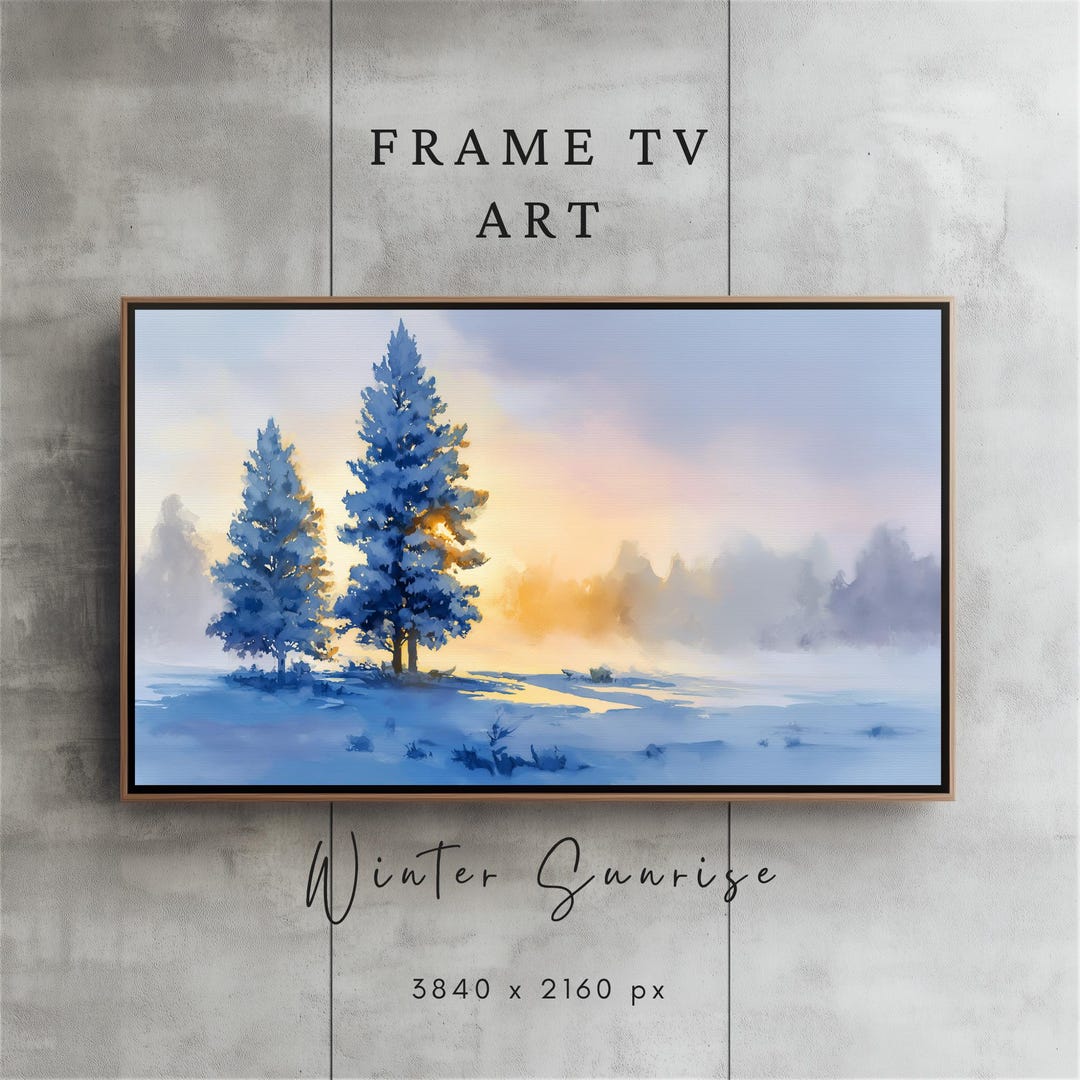 Winter Frame TV Art Snowy Landscape Samsung Frame TV Art Christmas TV ...