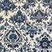 Dark Dusty Blue Satin Damask Seamless Pattern Set 1 Elegant Jacquard ...